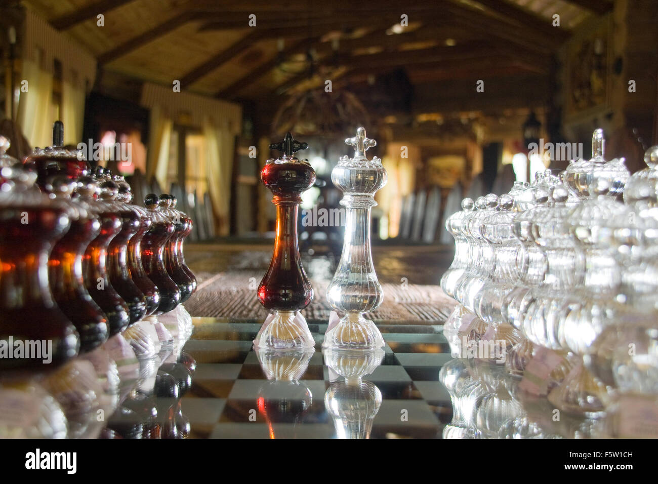 Alcohol battle. Two queens. Cognac vs Vodka Stock Photo - Alamy