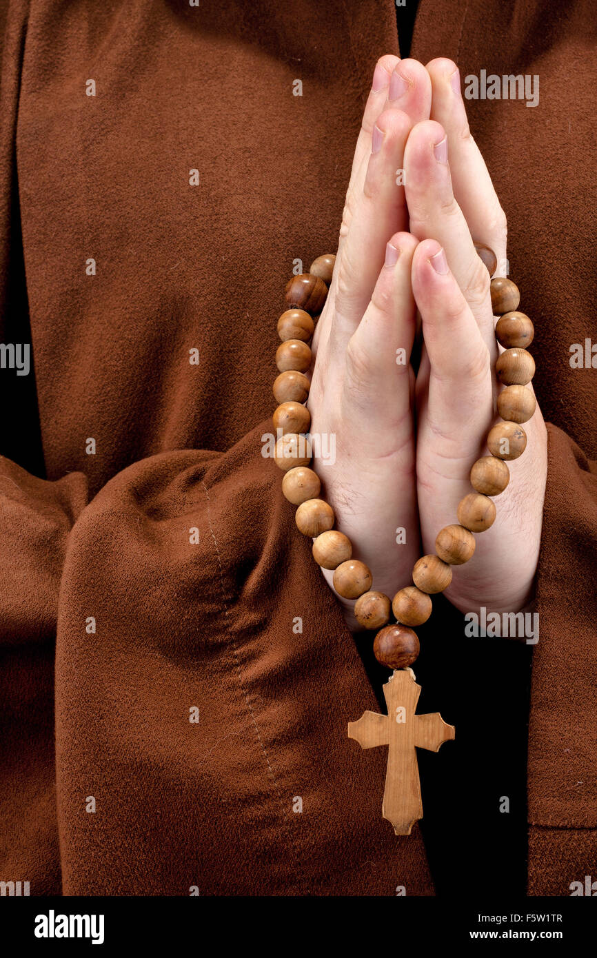 Christian monk in prayer hi-res stock photography and images - Alamy
