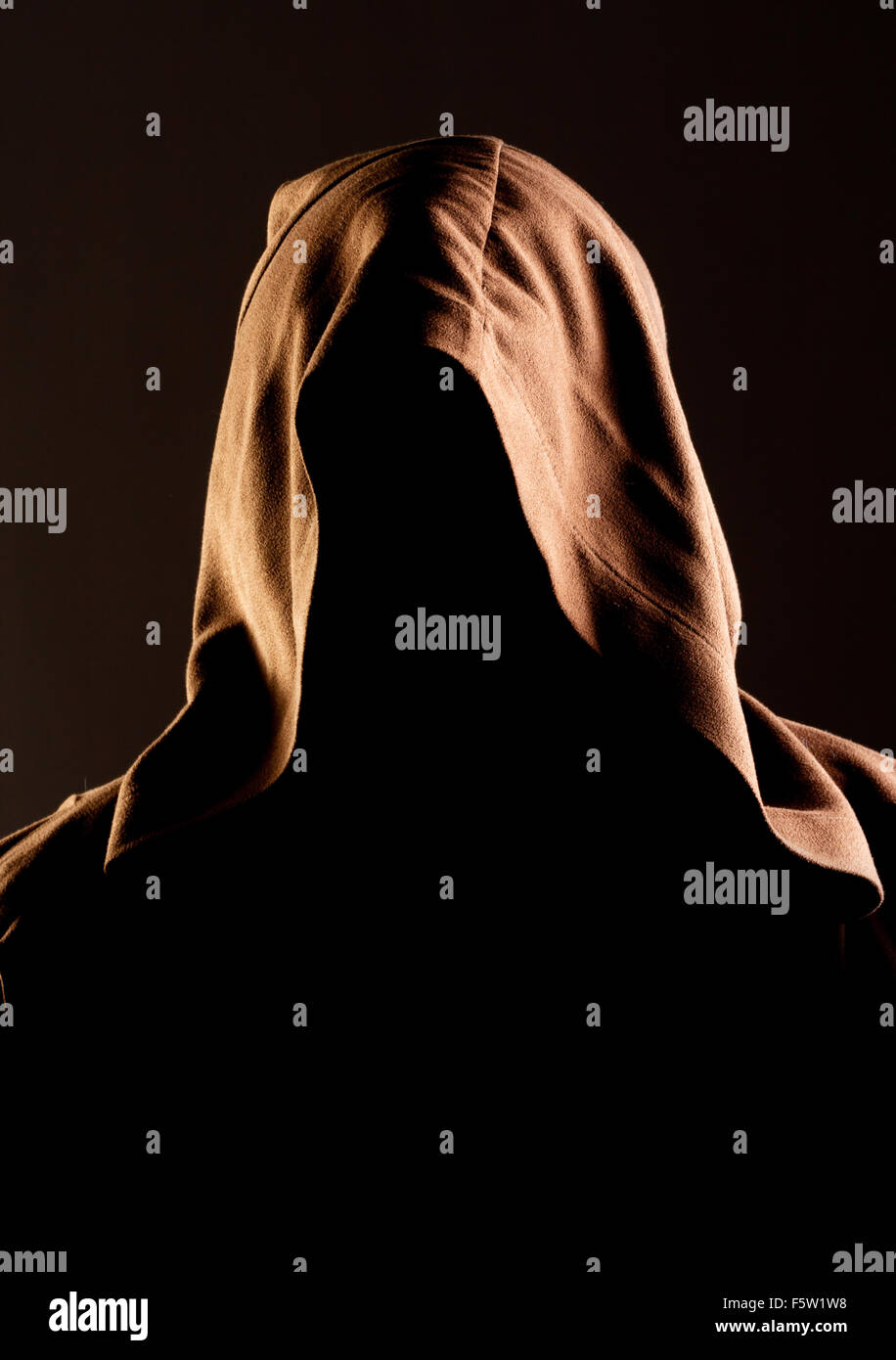 Portrait of mystery unrecognizable monk in robe Stock Photo - Alamy