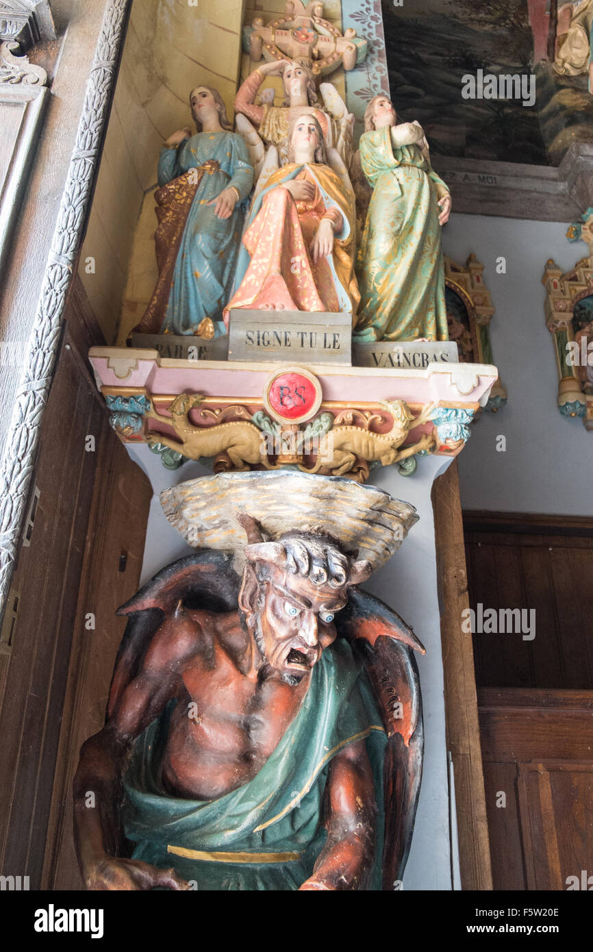 Devil in Church of Saint Mary Magdalene Rennes le Chateau,hilltop ...