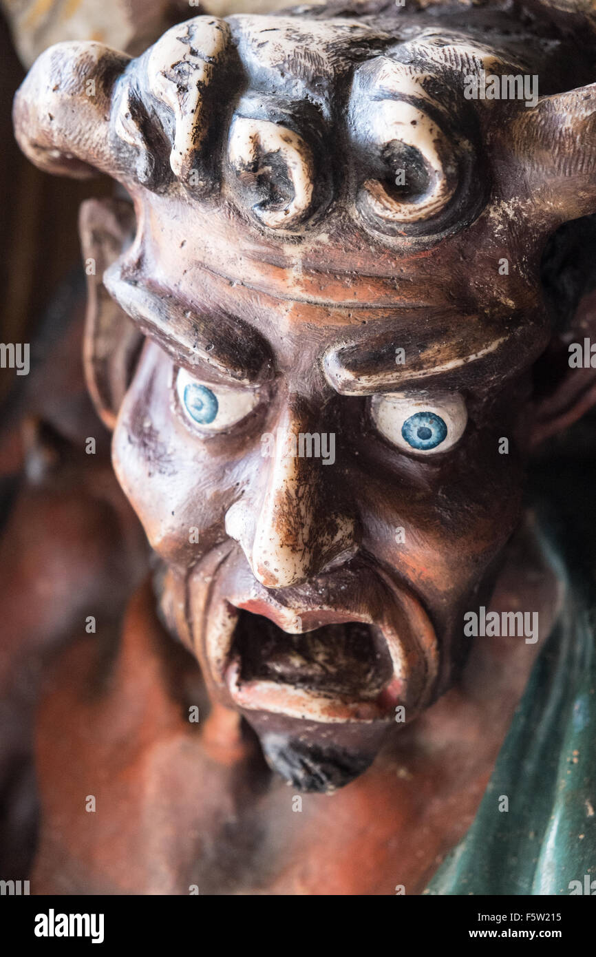 Devil in church of saint mary magdalene rennes le chateau hi-res stock ...