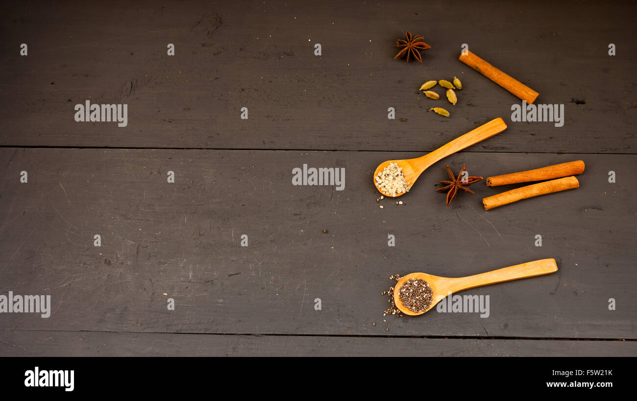 Different types of spices and seeds Stock Photo - Alamy