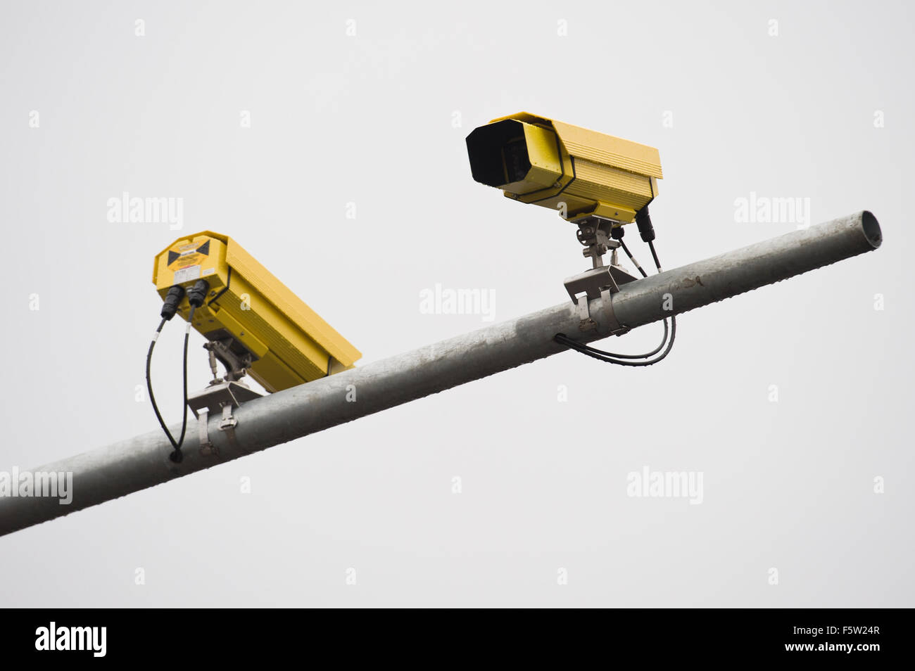 Kluki, Poland. 9th November 2015. Average speed cameras mounted on ...