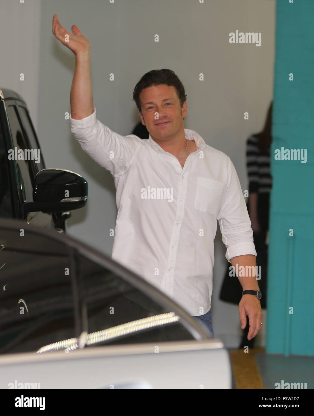 Jamie Oliver outside ITV Studios Featuring: Jamie Oliver Where: London ...