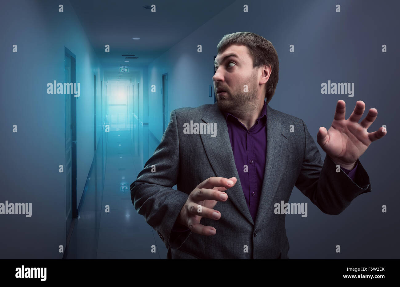 Scared person running hi-res stock photography and images - Alamy