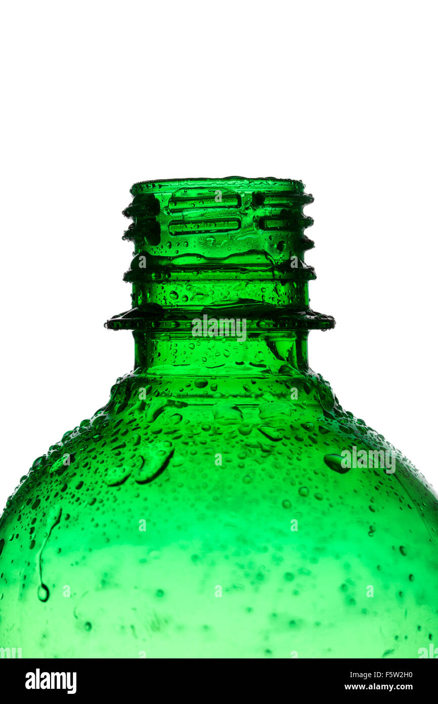Green plastic water bottle isolated on white background Stock Photo - Alamy