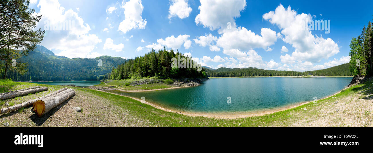 Panoramic view of Crno Jezero, Montenegro Stock Photo - Alamy