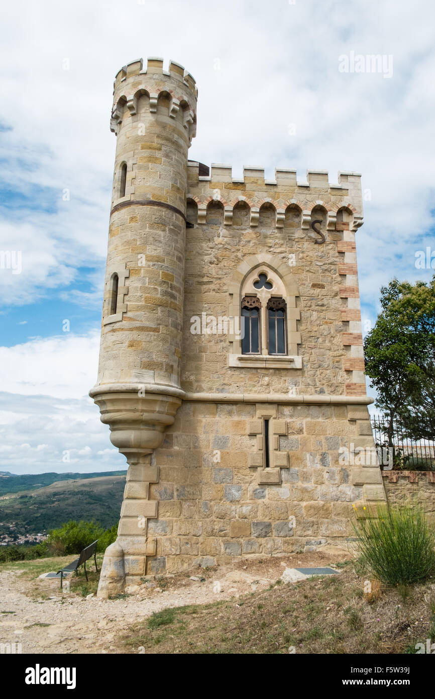 Magdala Tower at Rennes le Chateau,hilltop village associated with many ...