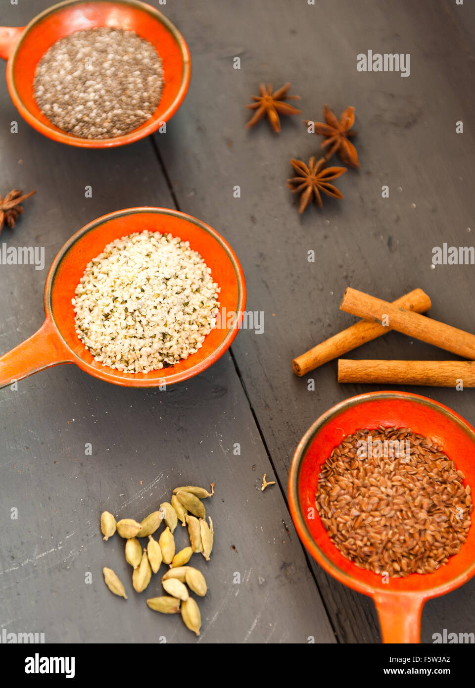 Different types of spices and seeds Stock Photo - Alamy