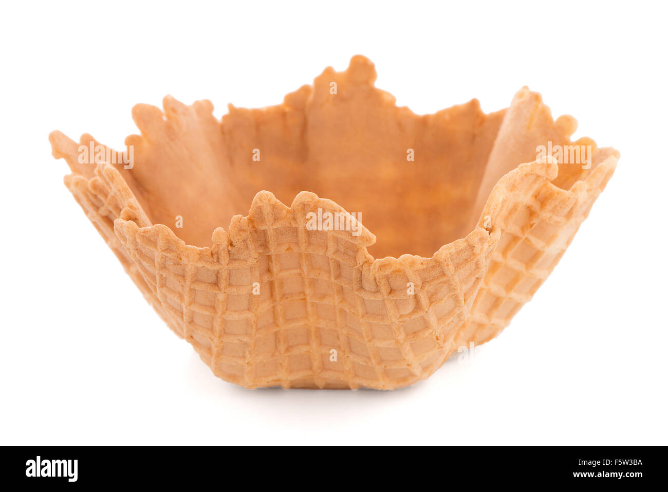 Wafer cups on white background Stock Photo - Alamy