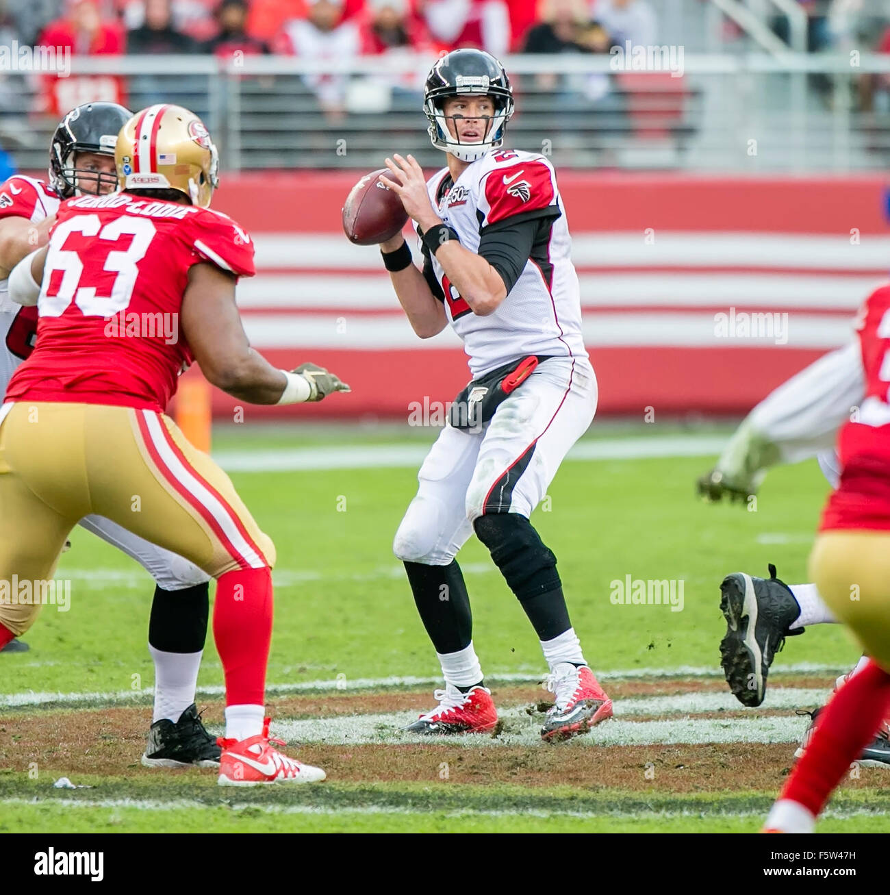 Santa Clara, CA. 8th Nov, 2015. Atlanta Falcons quarterback Matt Ryan ...