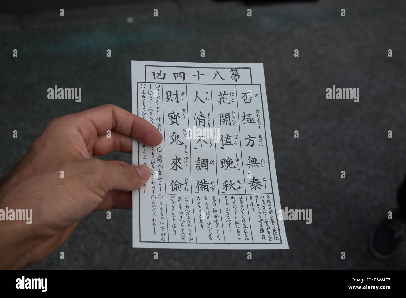 Omikuji: Japanese fortune telling at Sensoji Temple Stock Photo - Alamy