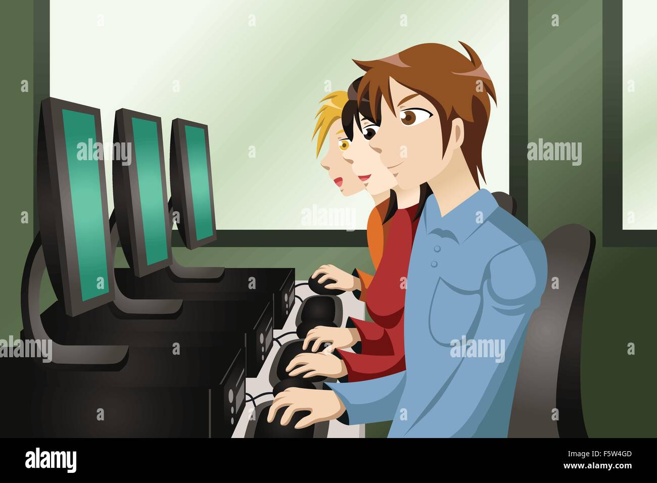 How To Draw Computer Lab