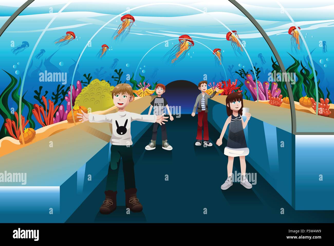 Big Aquarium Cartoon