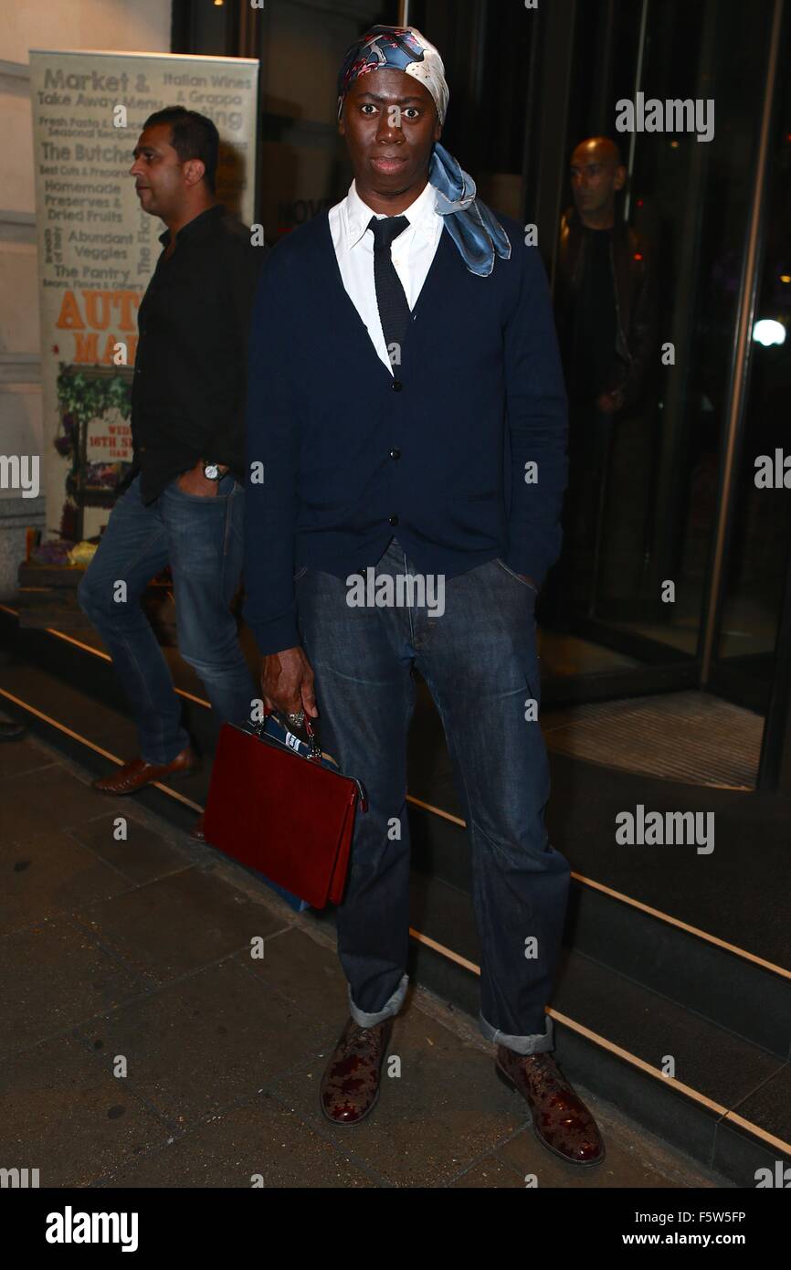 Miss J who is currently filming Supermodel in London arrives at Novikov ...