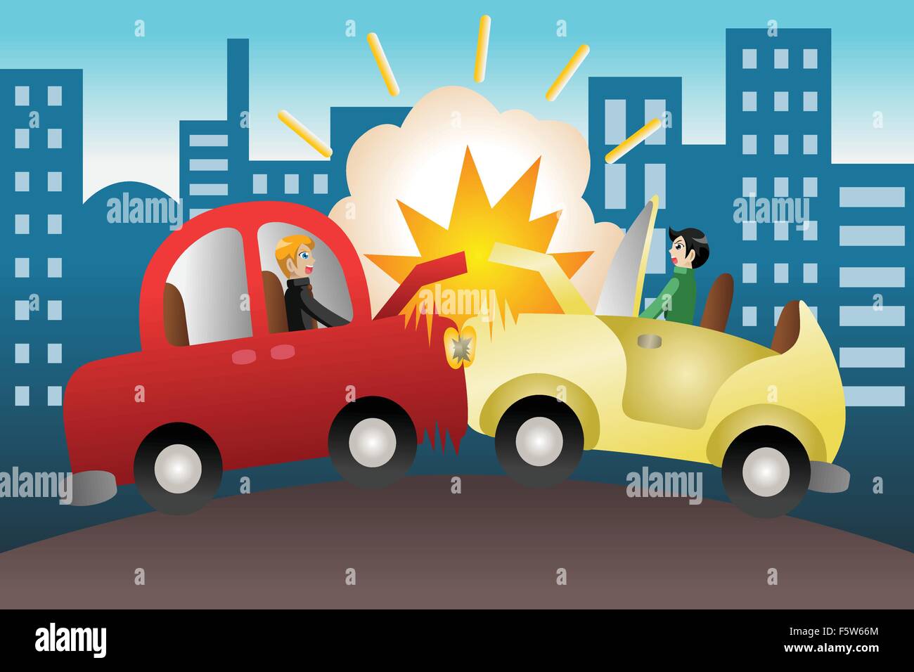 Car Accident Stock Vector Images Alamy