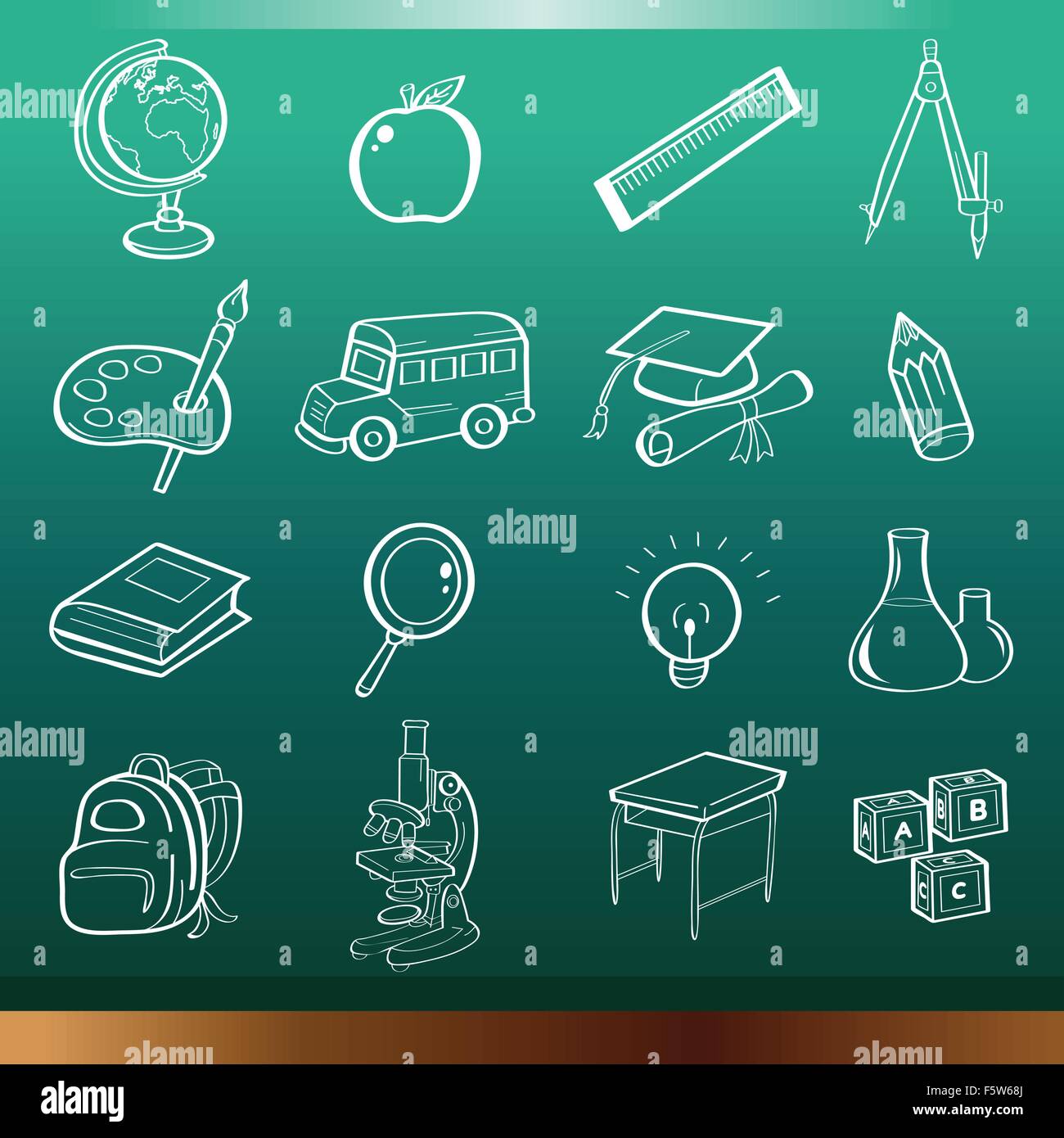 A vector illustration of education icon sets Stock Vector Image & Art ...