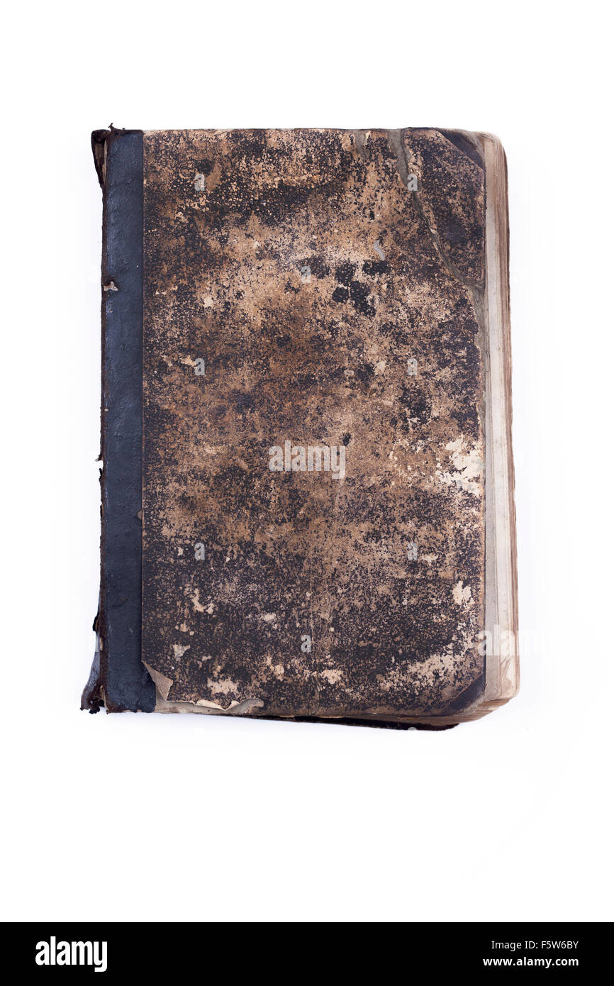 Old vintage tattered book lock with chain isolated white background ...