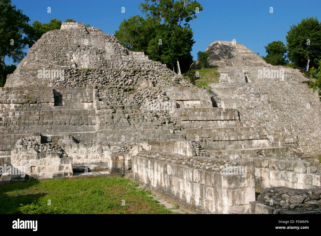 Mayan pyramid at Yaxha near Tikal, Guatemala, South America Stock Photo ...