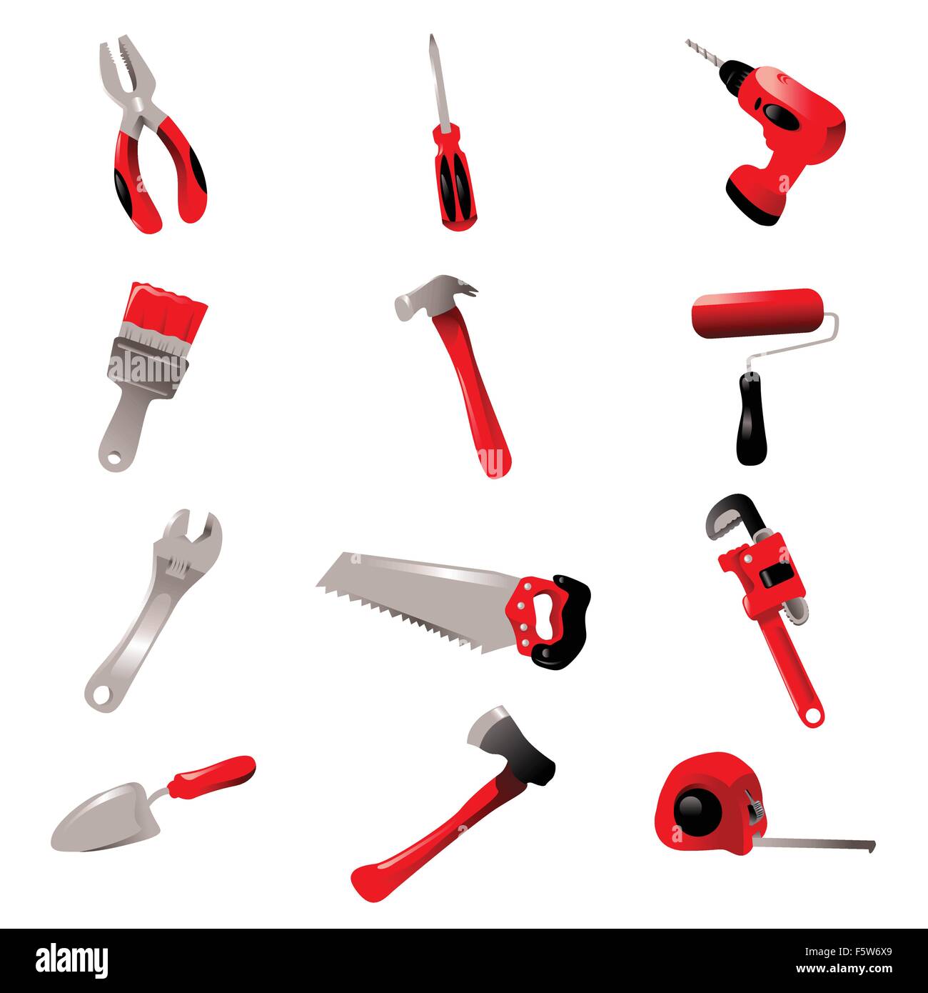 A vector illustration of hand tool icon sets Stock Vector Image & Art ...