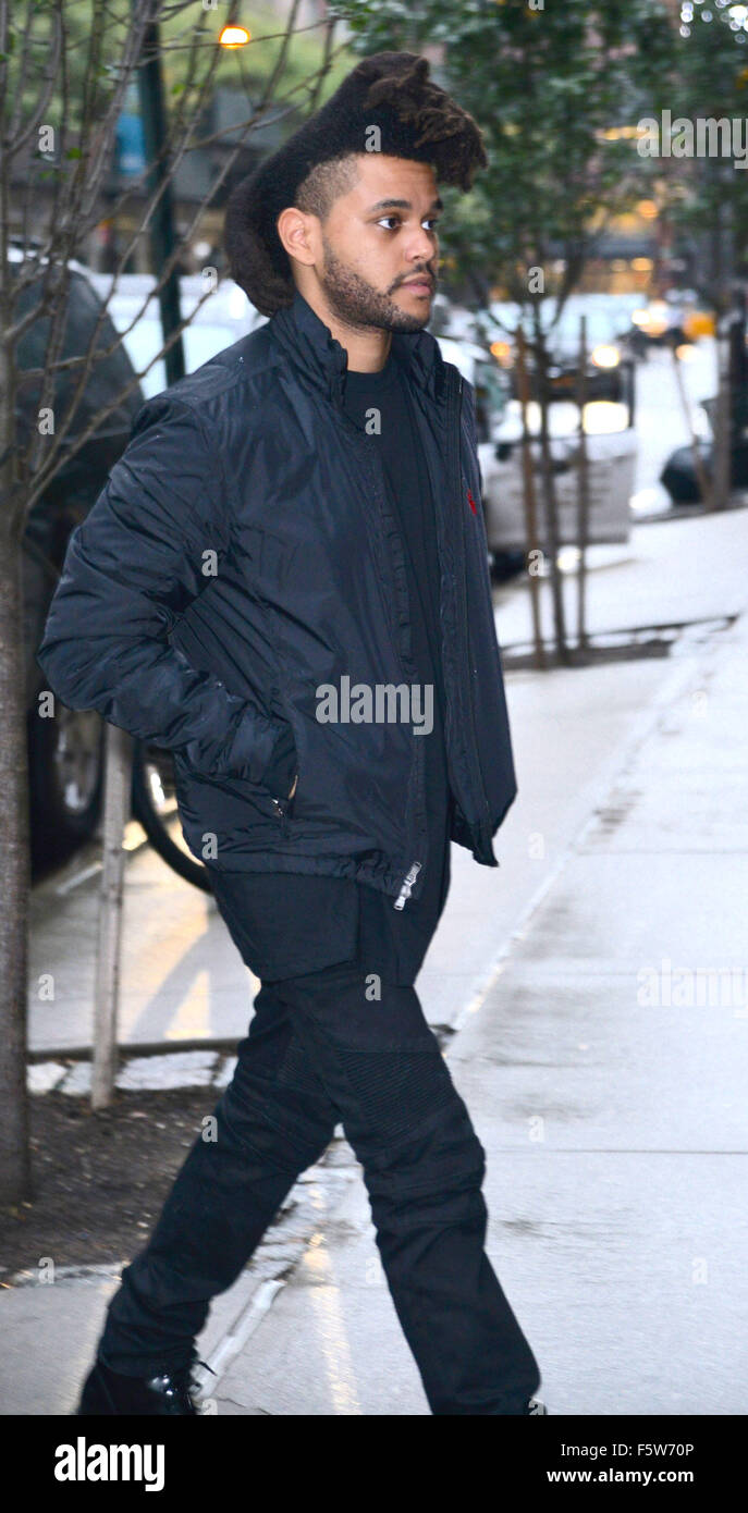 The Weeknd returning to his hotel Featuring: The Weeknd Where: New York ...