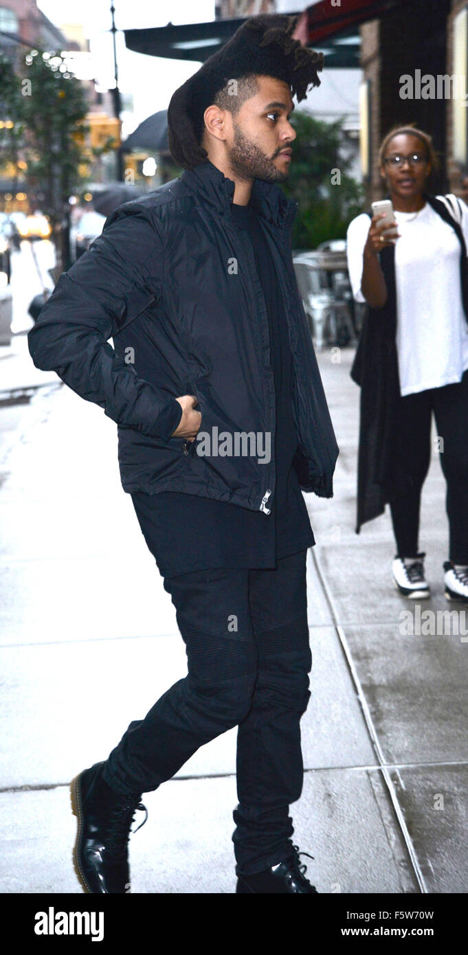 The Weeknd returning to his hotel Featuring: The Weeknd Where: New York ...