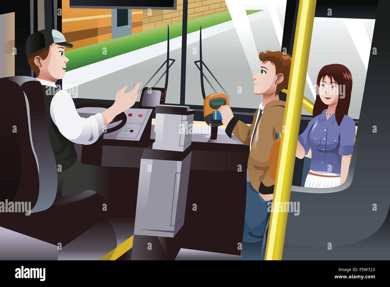 Bus fare card Stock Vector Images - Alamy