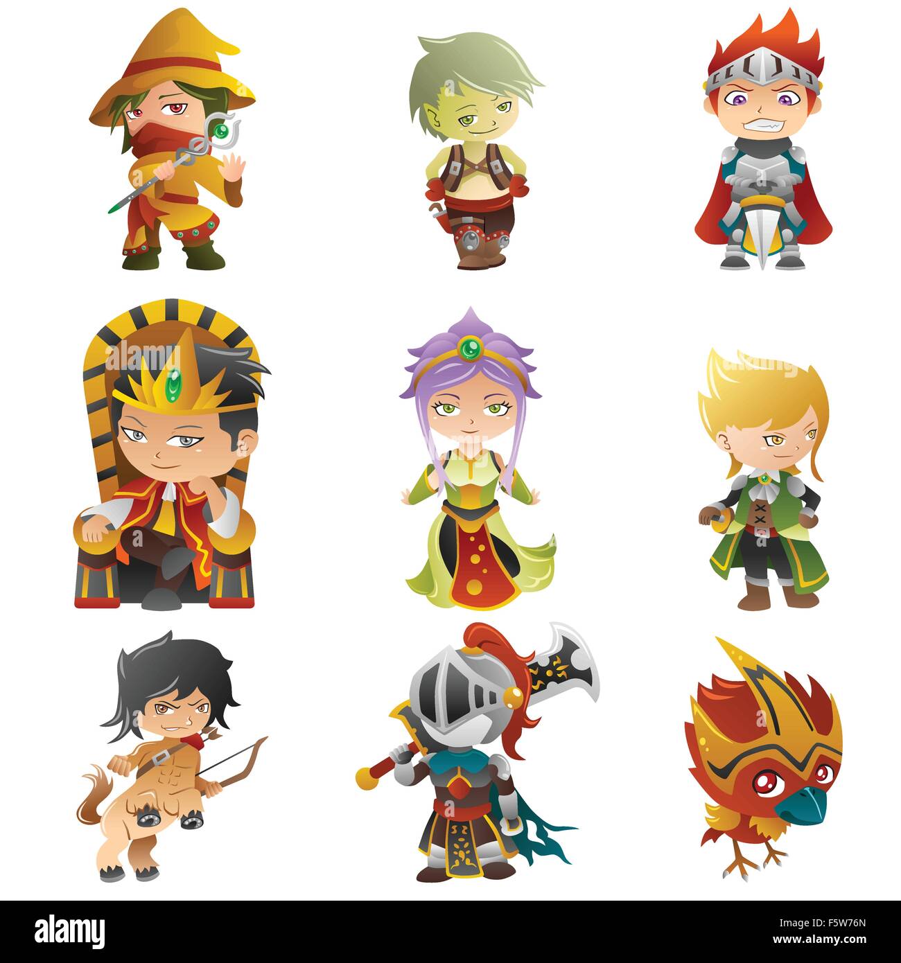 A vector illustration of fantasy avatar icons Stock Vector Image & Art ...