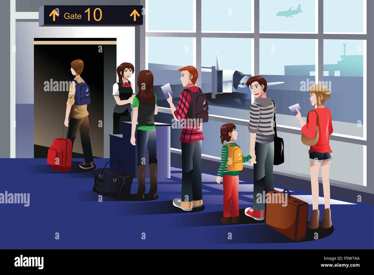 Women airplane passengers Stock Vector Images - Alamy