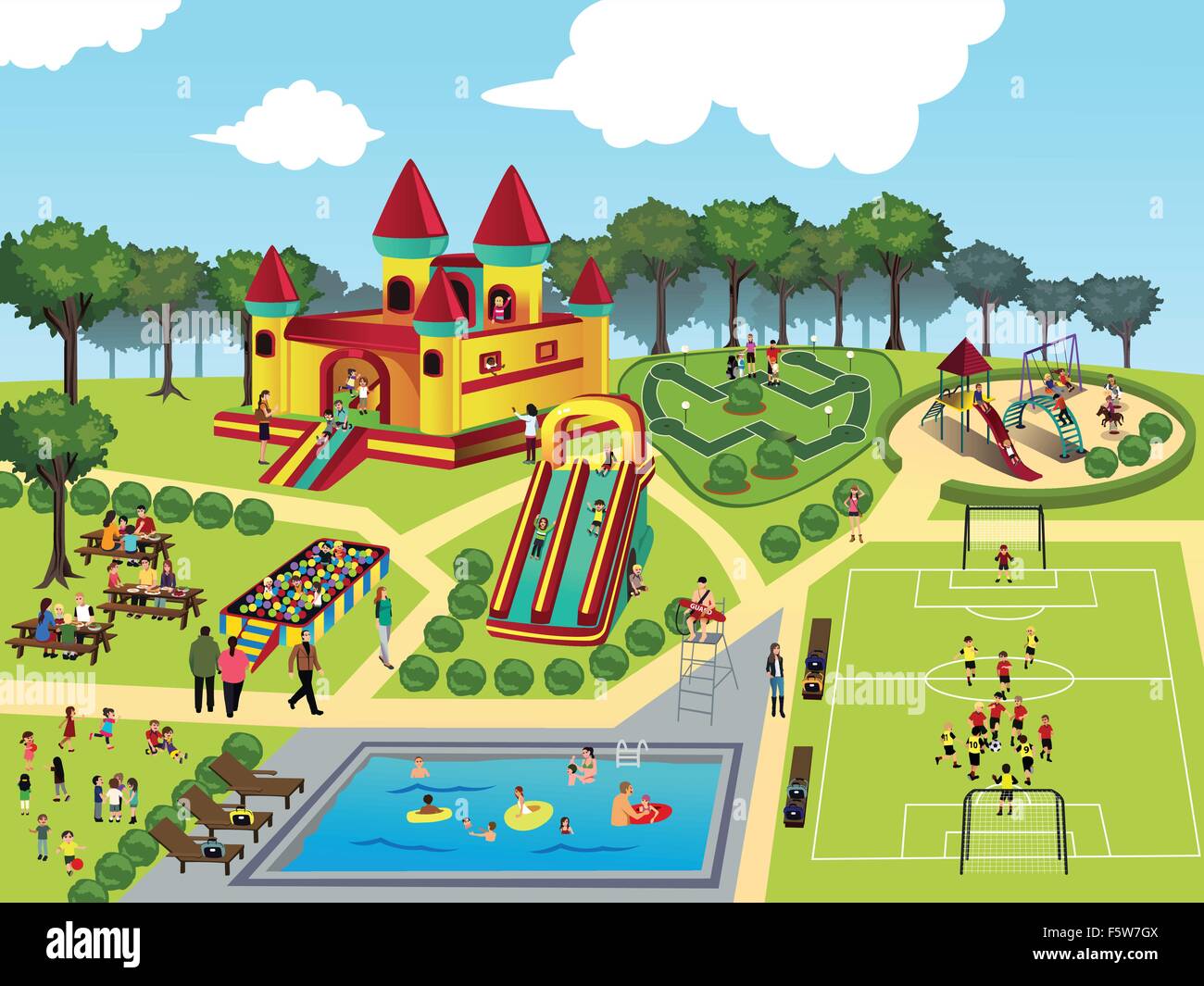 Modern playground Stock Vector Images - Alamy