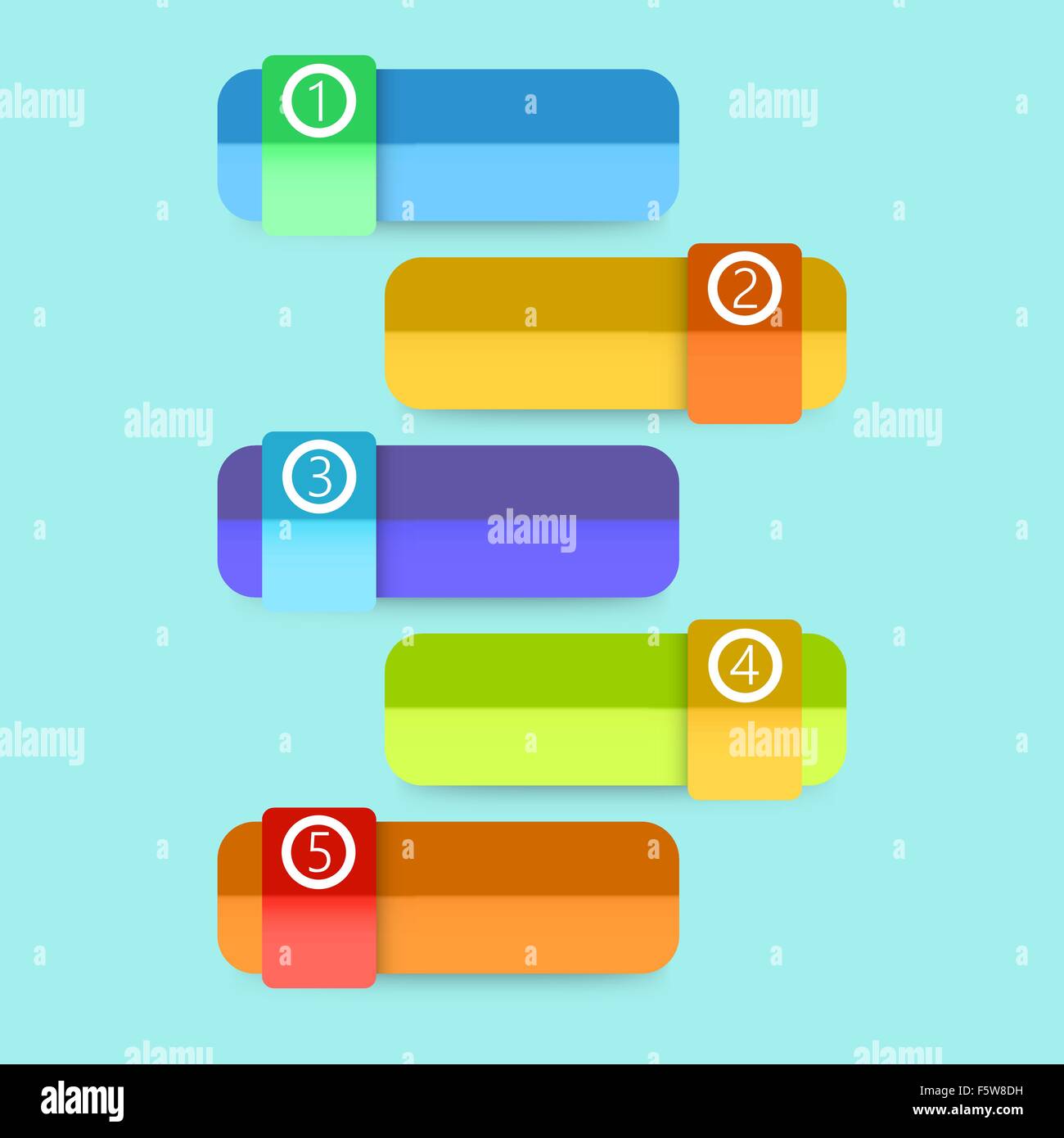 Flat Colorful Step by Step Infographics EPS10 Vector Illustration ...