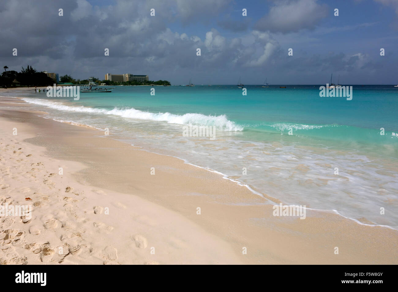 Carlisle Bay and Carlisle Beach, Barbados, Caribbean, West Indies Stock ...