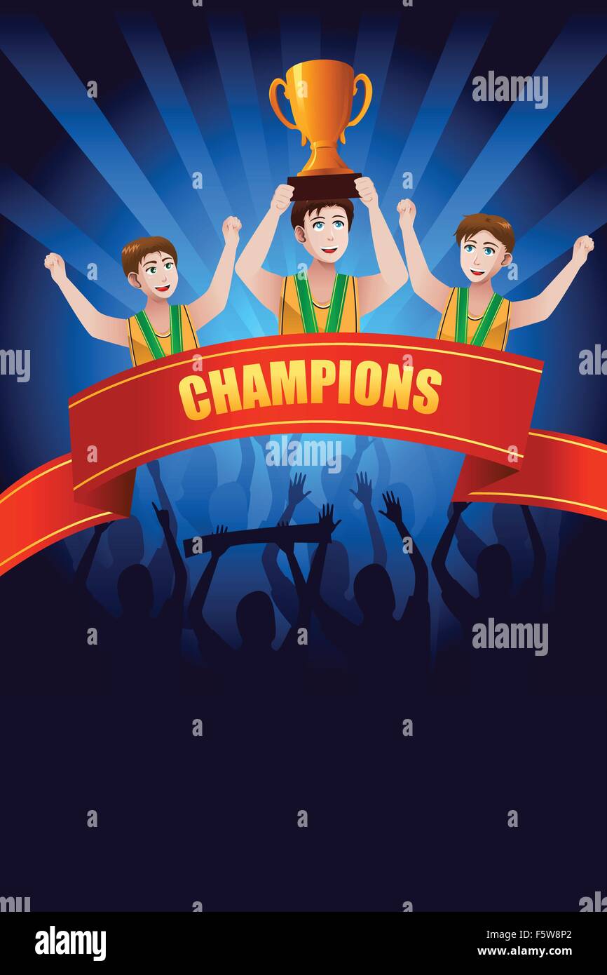 A vector illustration of champions poster design Stock Vector Image ...