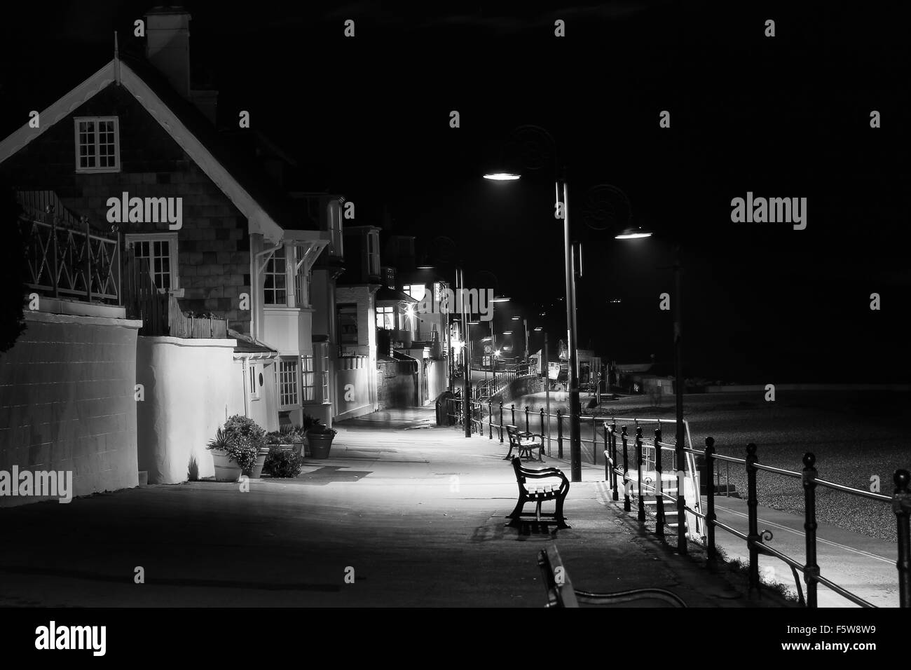 Nighttime scene with light and shadows Stock Photo - Alamy