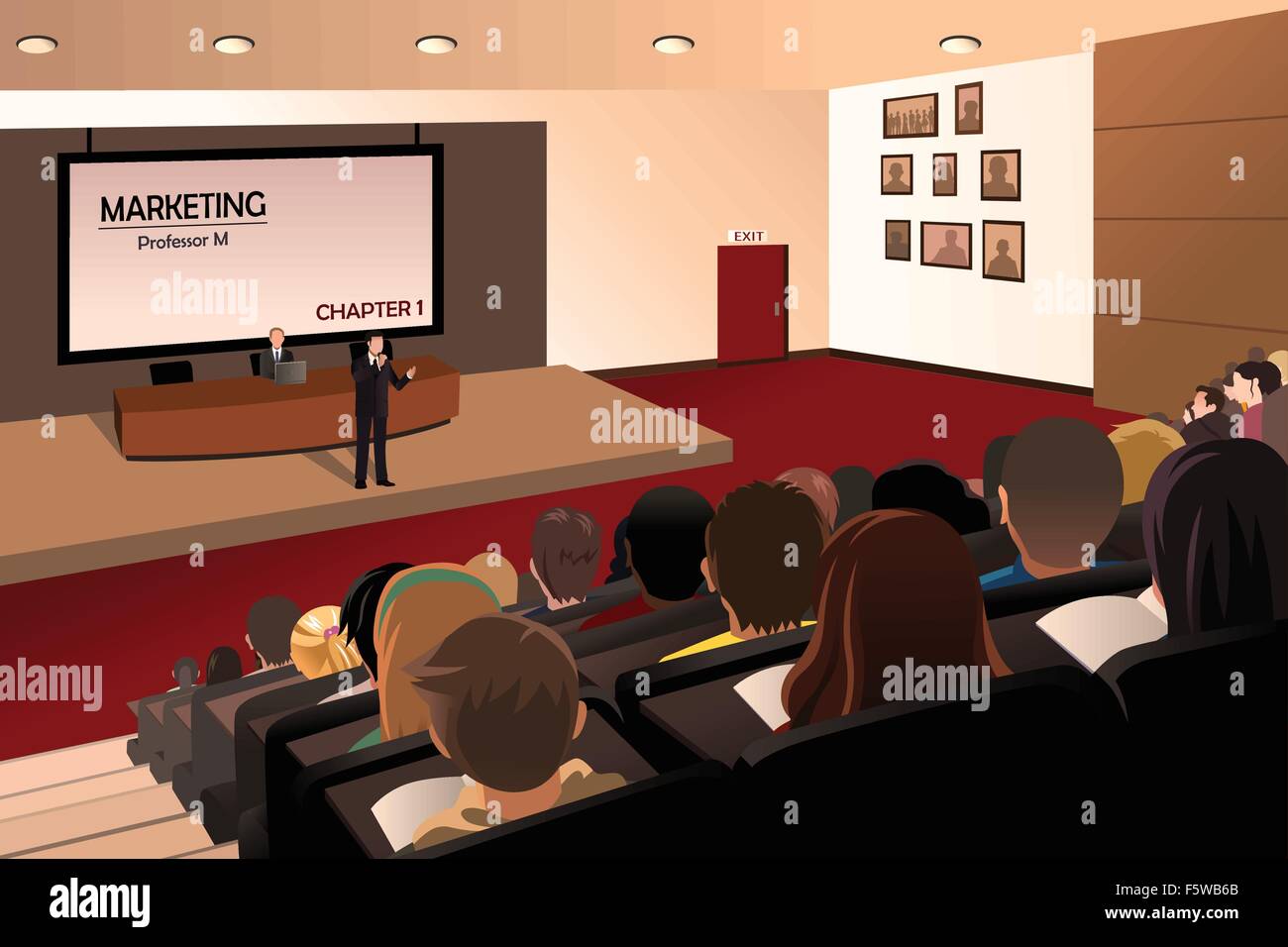 College Professor In Lecture Hall