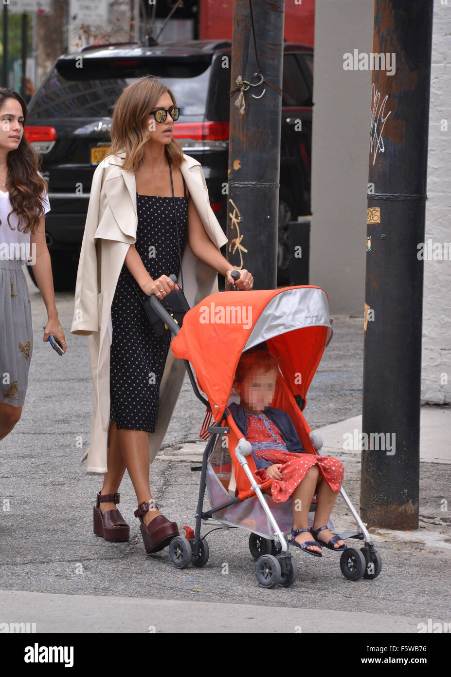 Jessica Alba out in Soho with her daughter Haven Warren Featuring ...