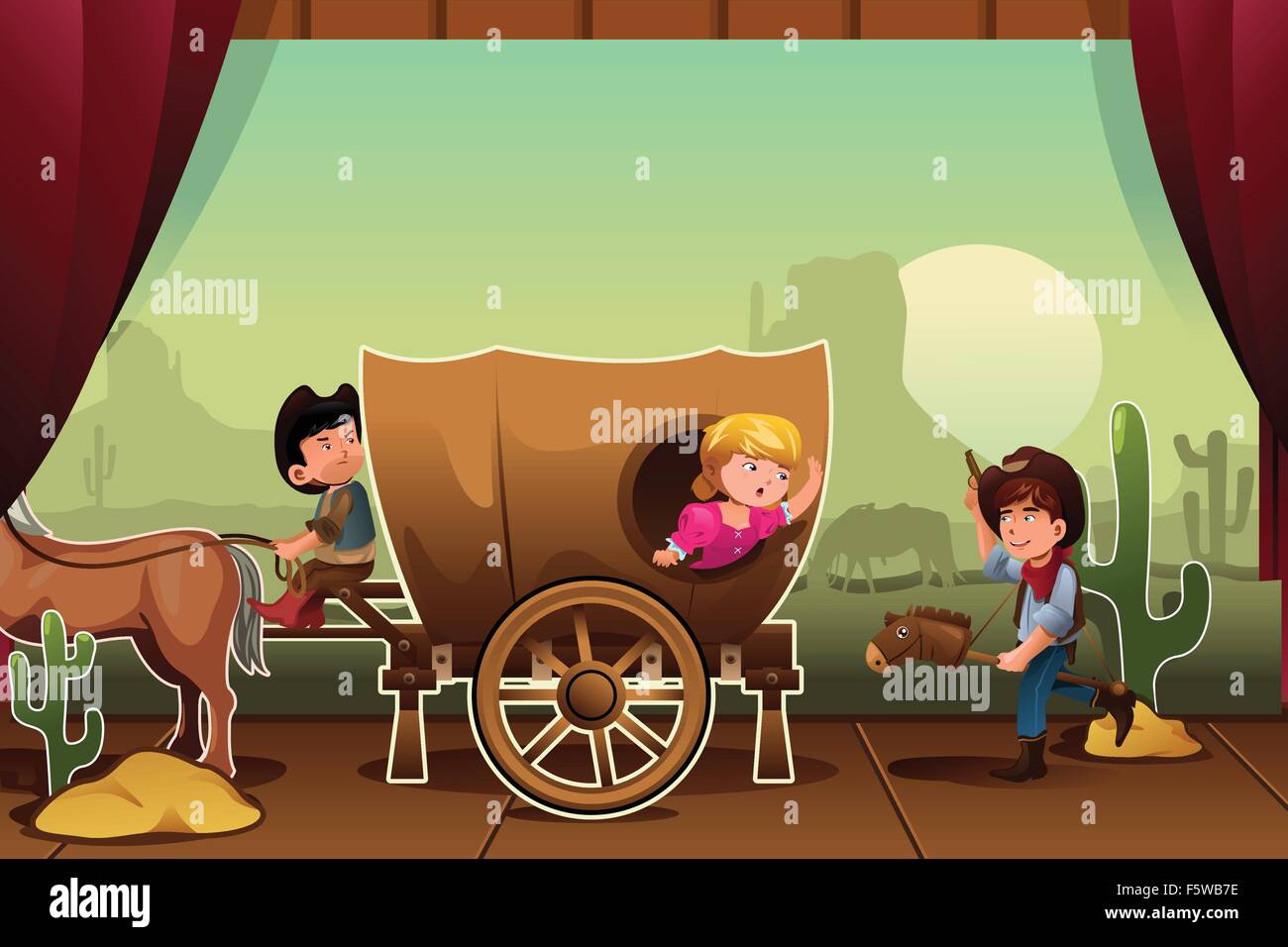 Illustration drama kids hi-res stock photography and images - Alamy