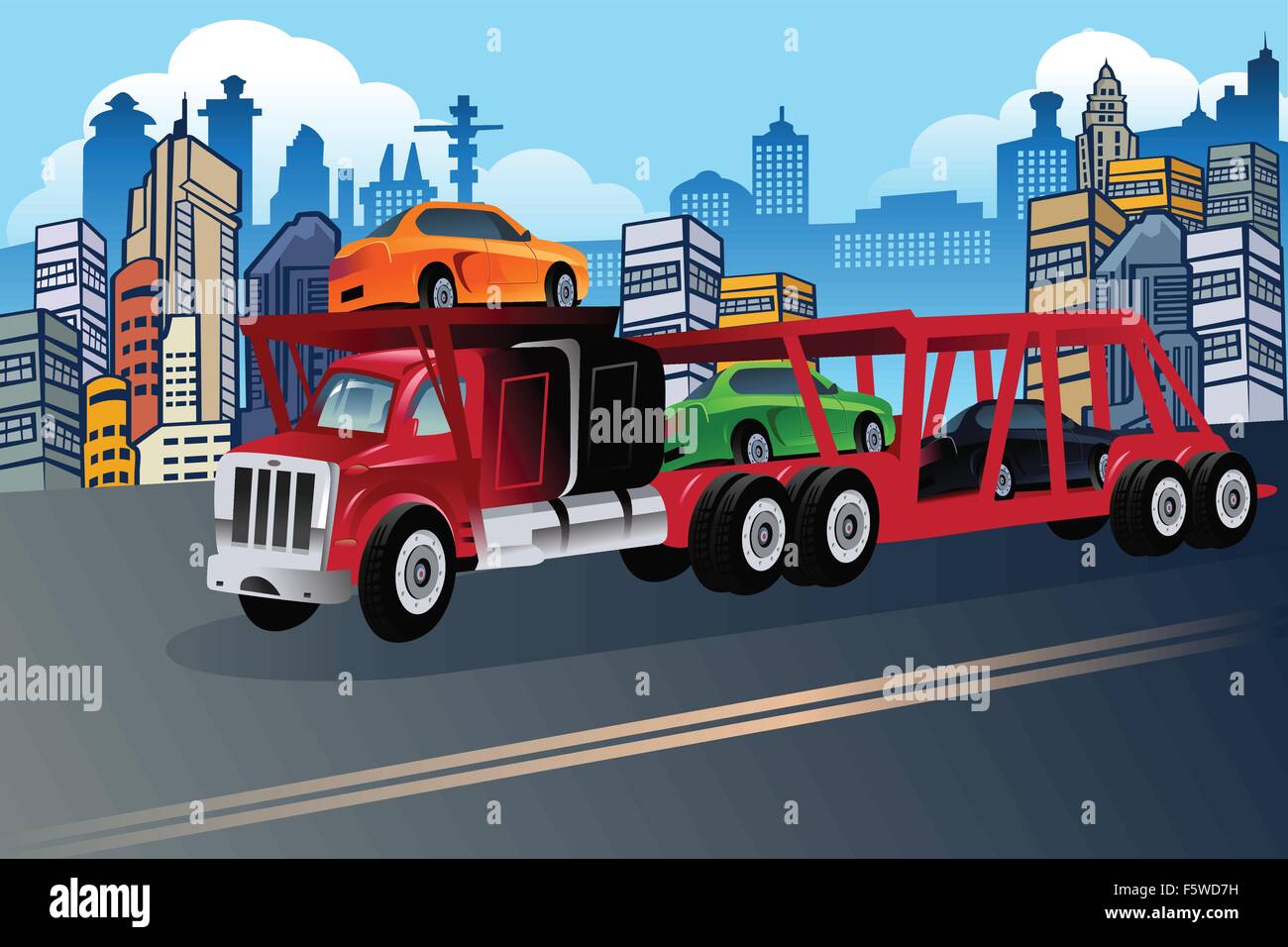 Cartoon tow truck hi-res stock photography and images - Alamy