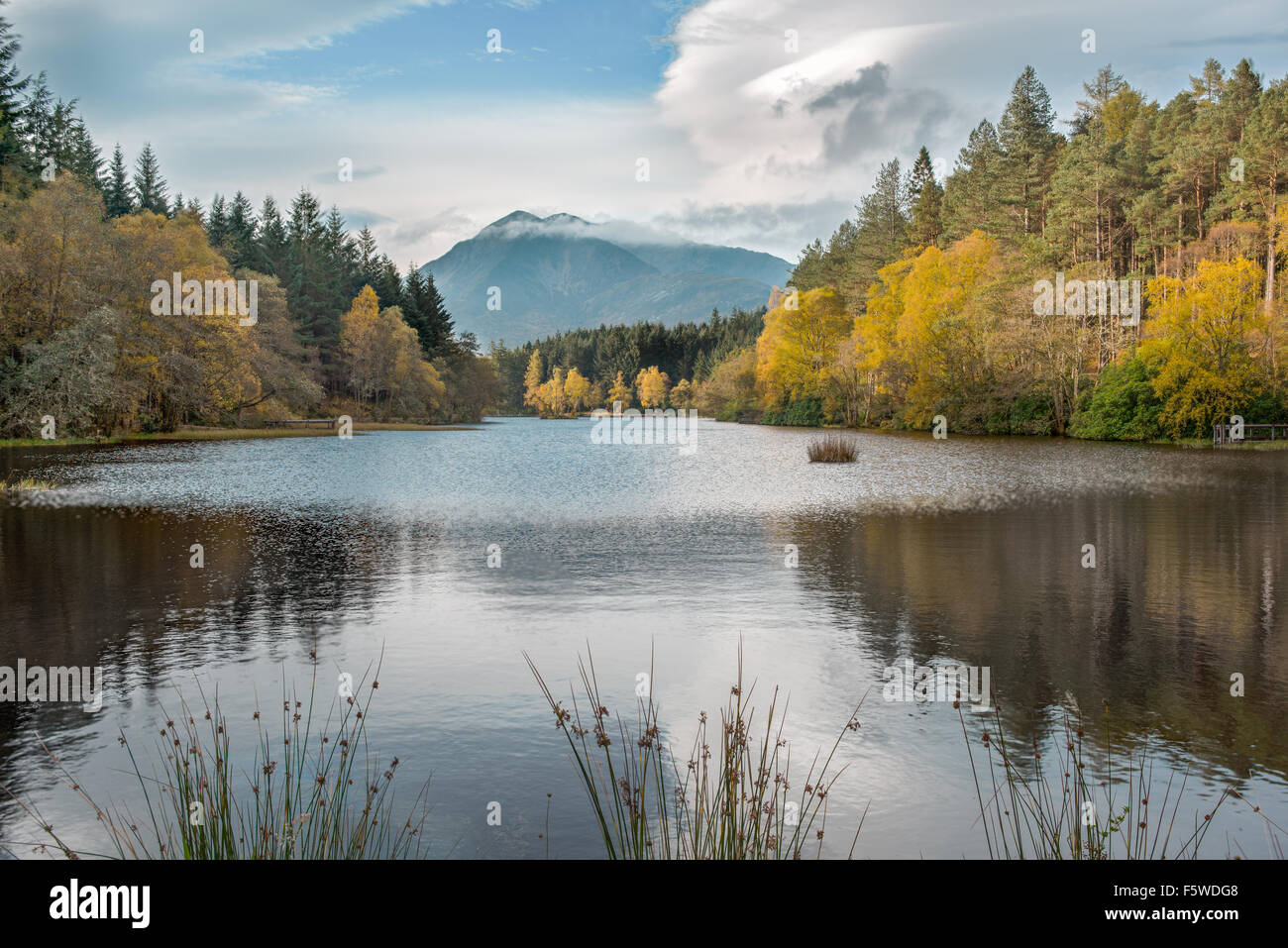Loch Lochan, which sits just above the village of Glencoe, and near the ...
