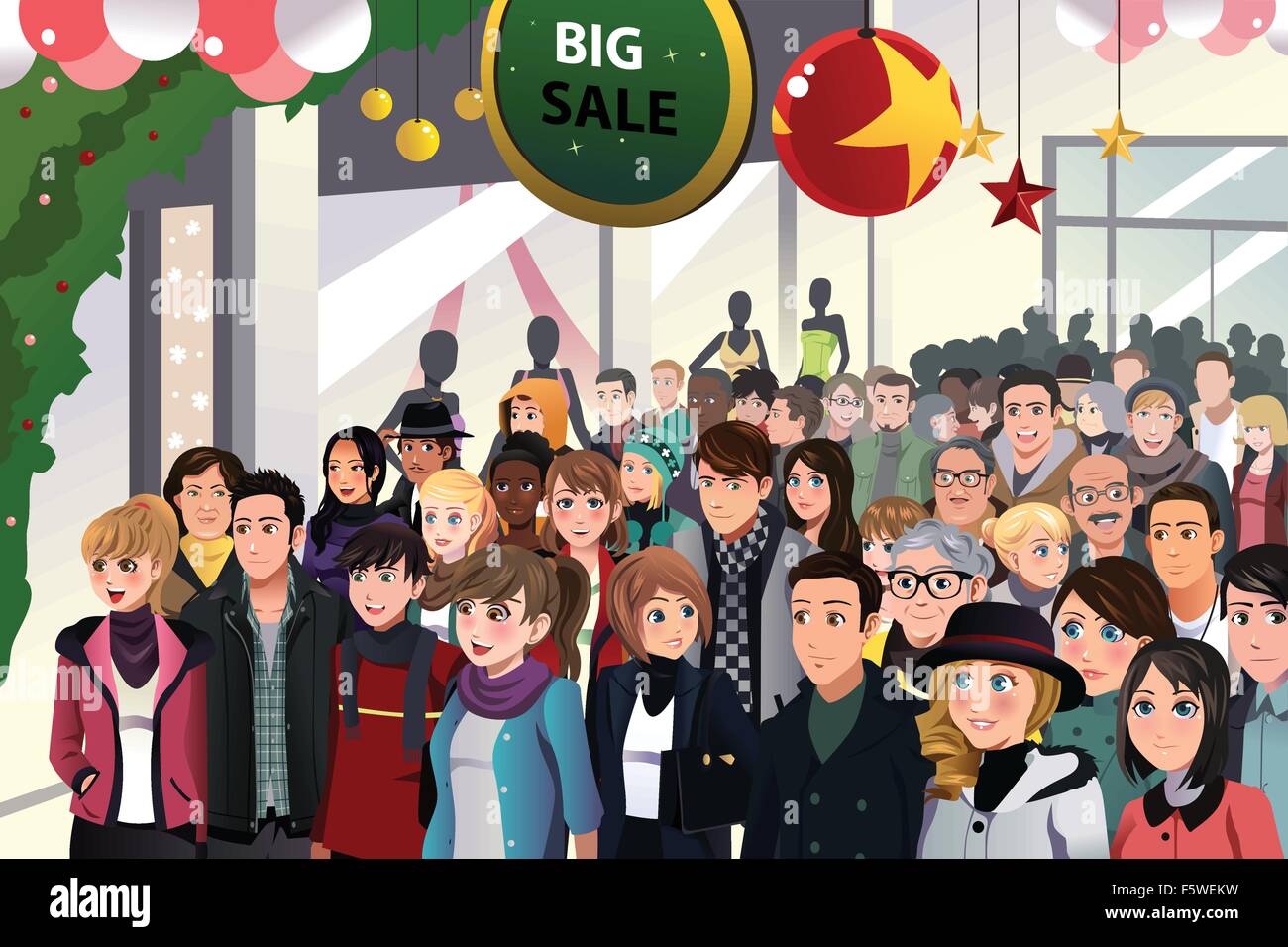 Shopping Scene Stock Vector Images - Alamy