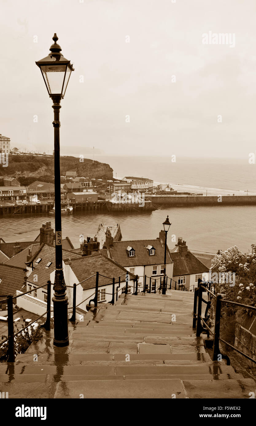 199 Steps at Whitby Stock Photo - Alamy