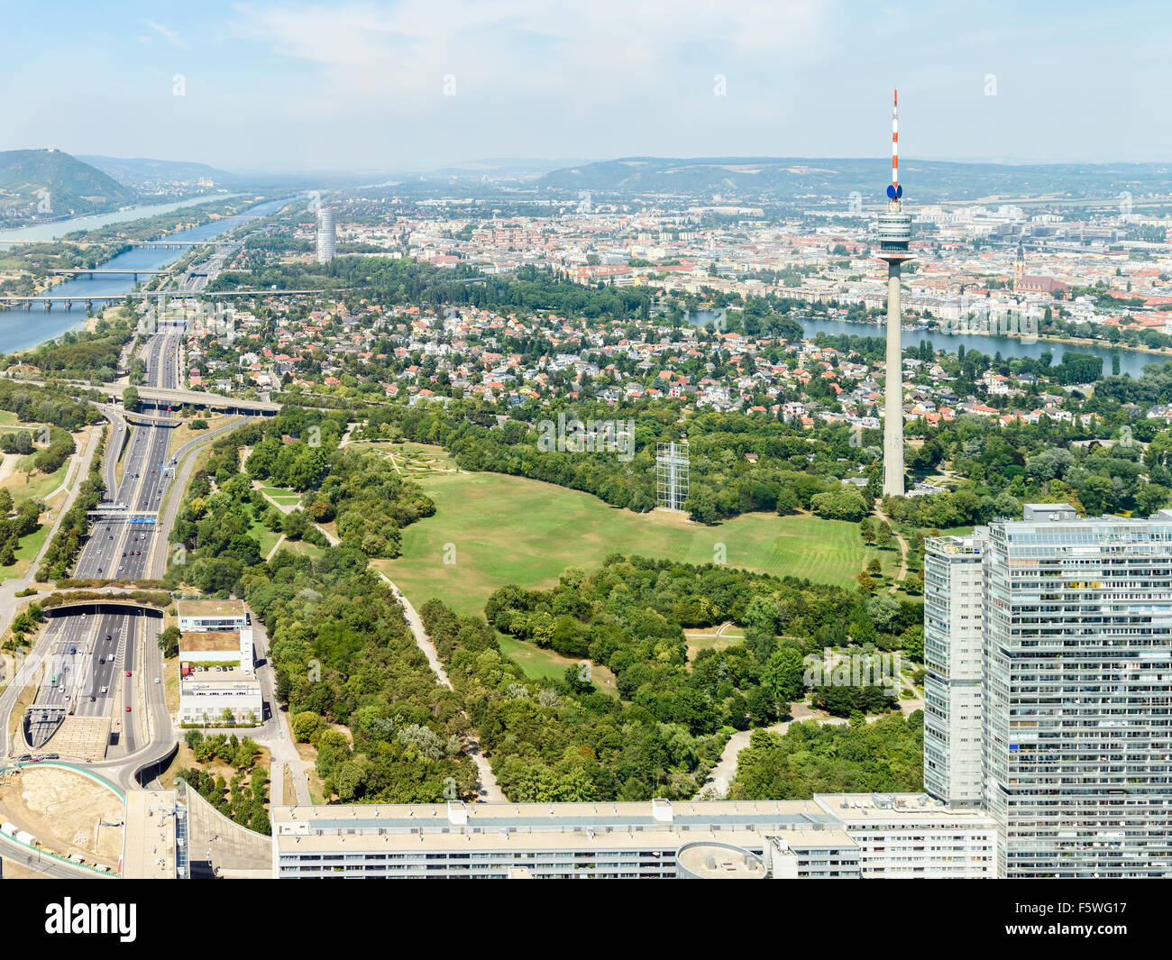 Aerial View Of Vienna City Skyline Stock Photo - Alamy