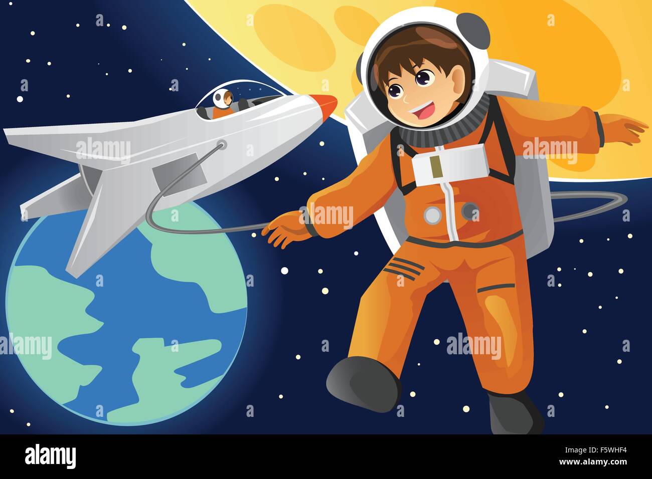 Kid imagining Stock Vector Images - Alamy