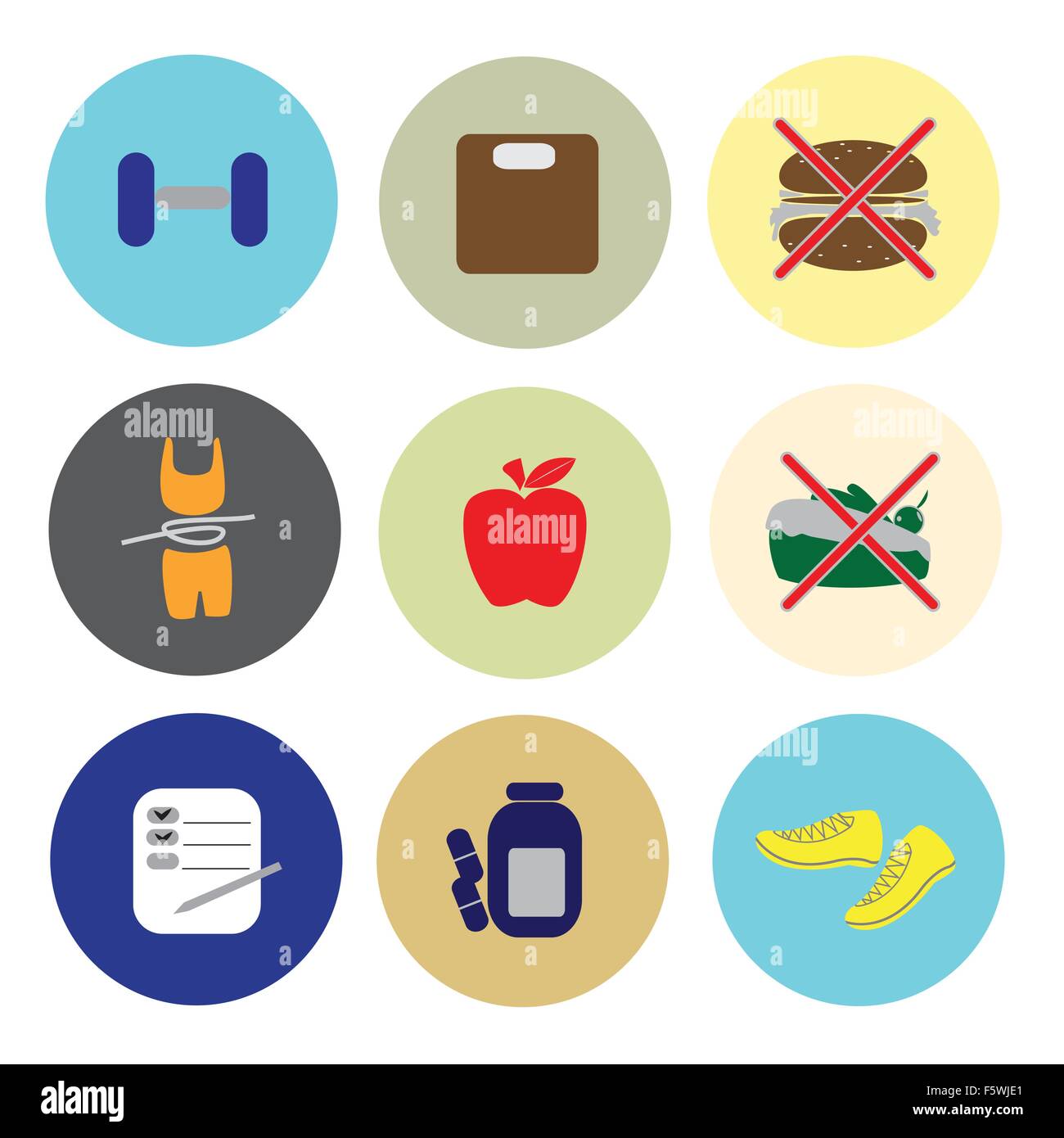 A vector illustration of healthy icon sets Stock Vector Image & Art - Alamy