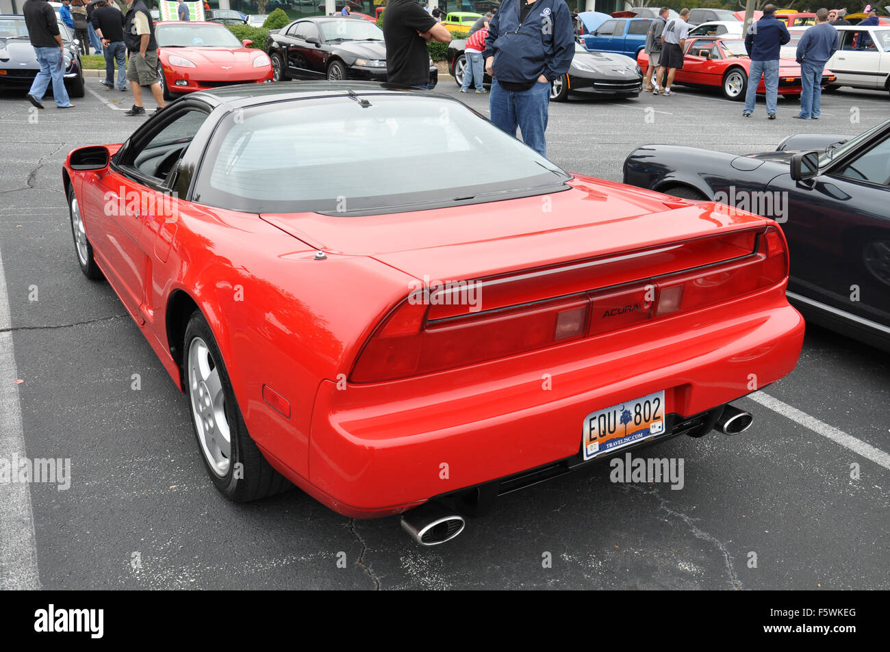 A Red Acura Sports Car at a car show Stock Photo - Alamy