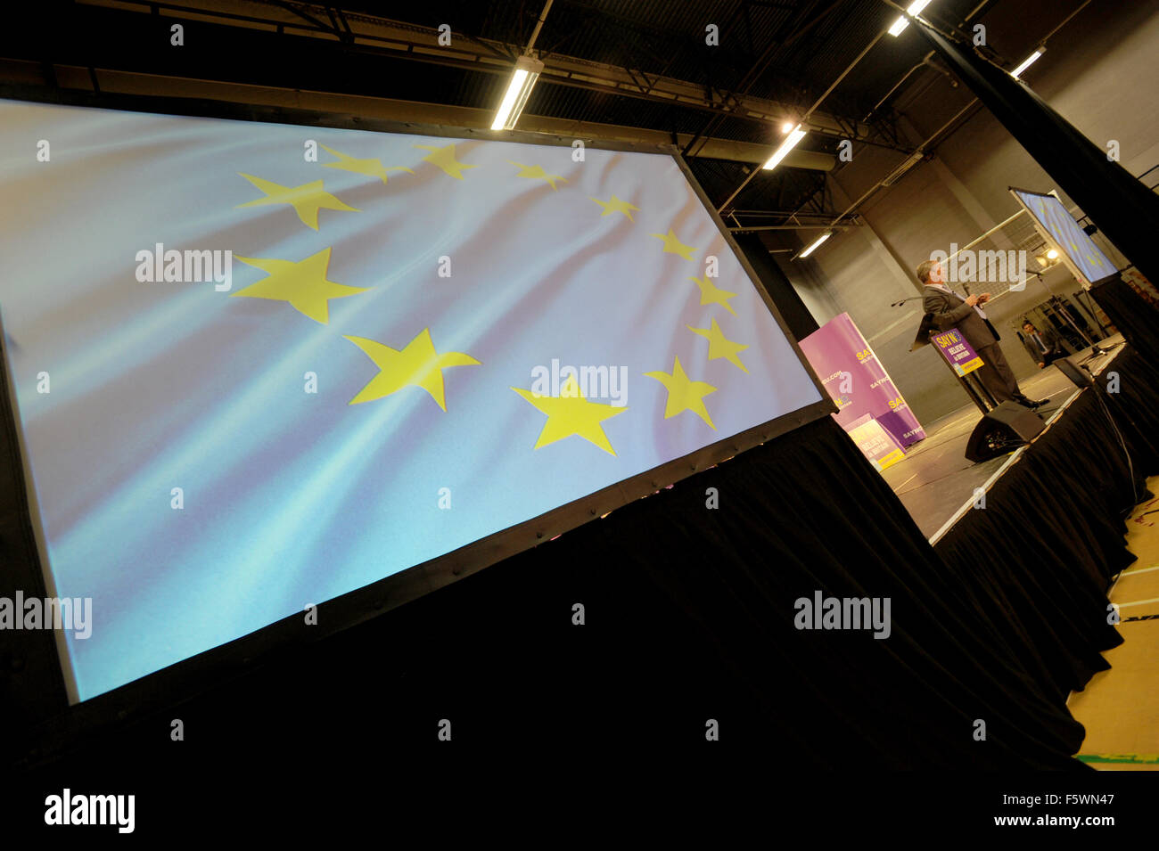 Leader of the UK Independence Party Nigel Farage MEP on stage at the ...