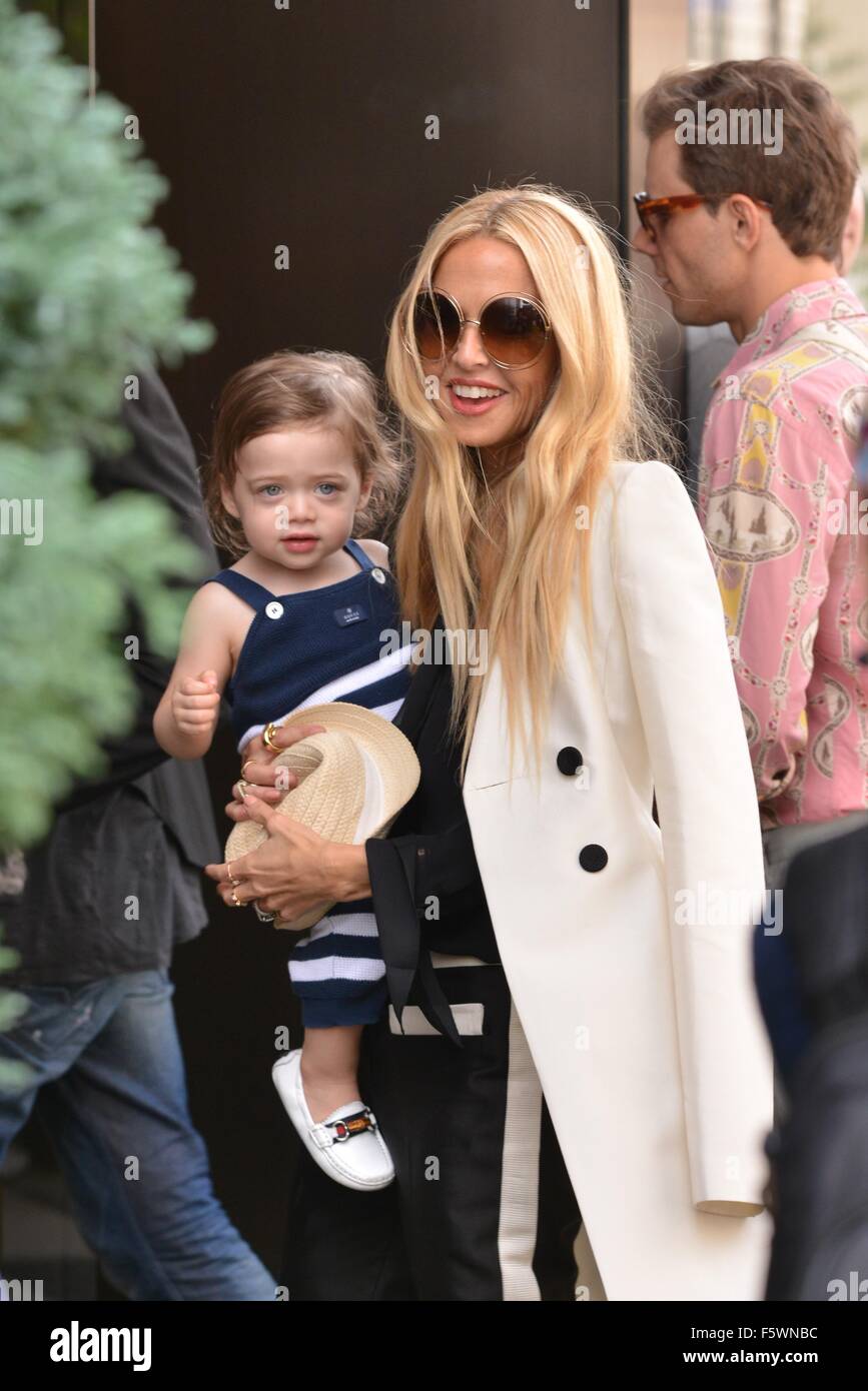 Rachel Zoe and Rodger Berman out and about with their children in New ...