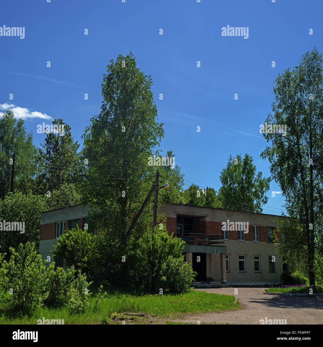 Brick building of rural library Stock Photo - Alamy