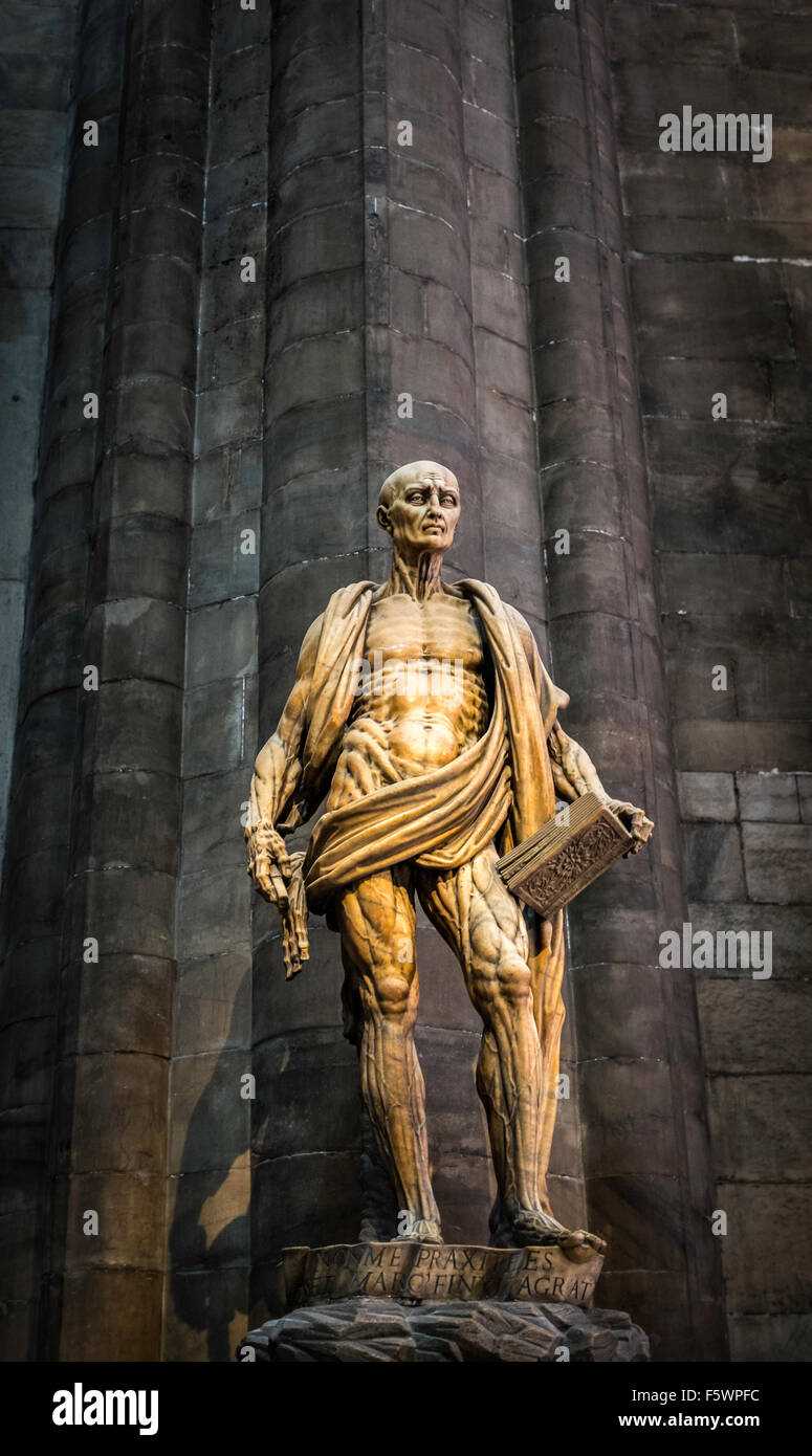 St. Bartholomew in the Duomo di Milano Stock Photo - Alamy