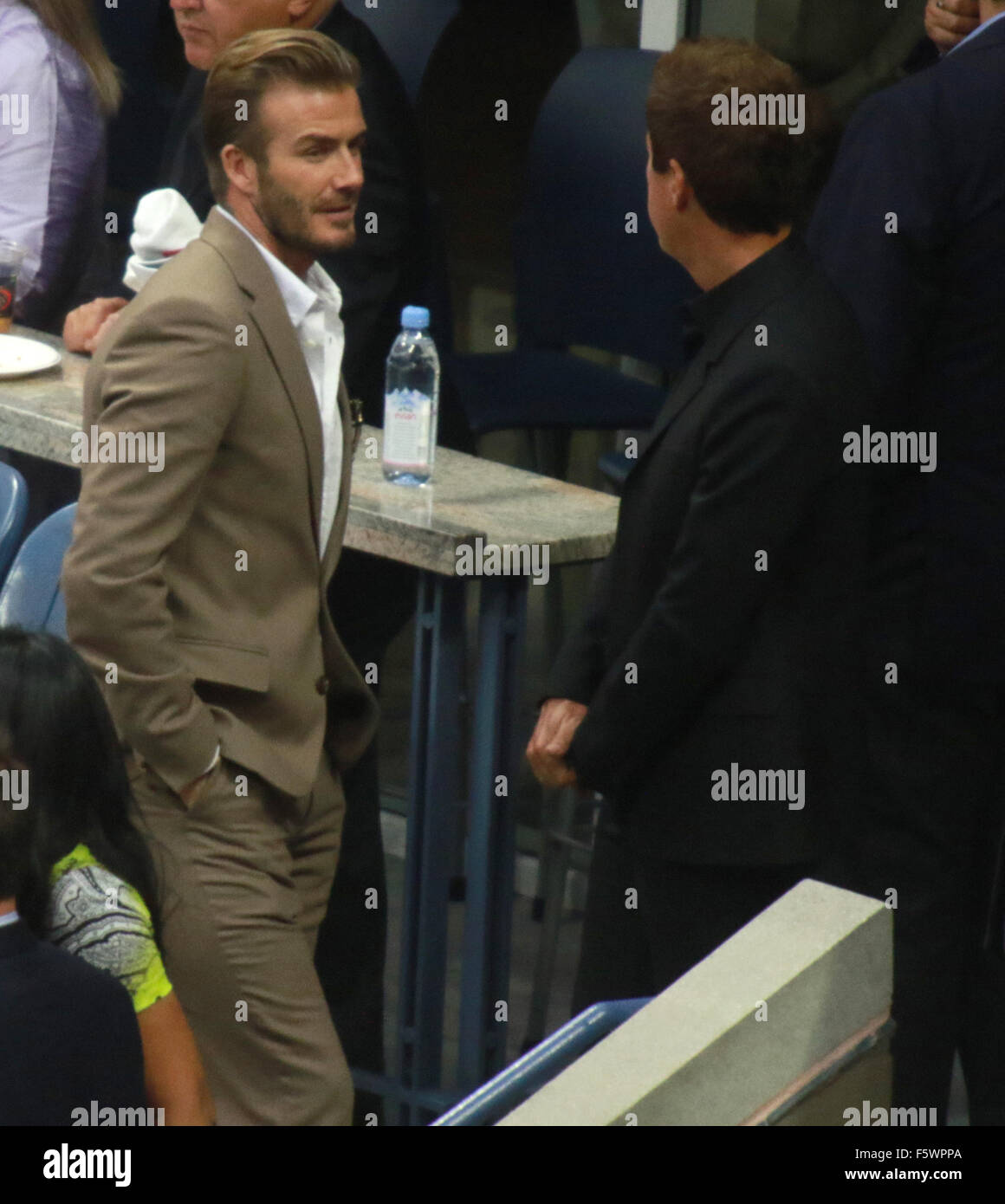 Celebrities attend the 2015 U.S. Open Tennis Championships Men's Final ...